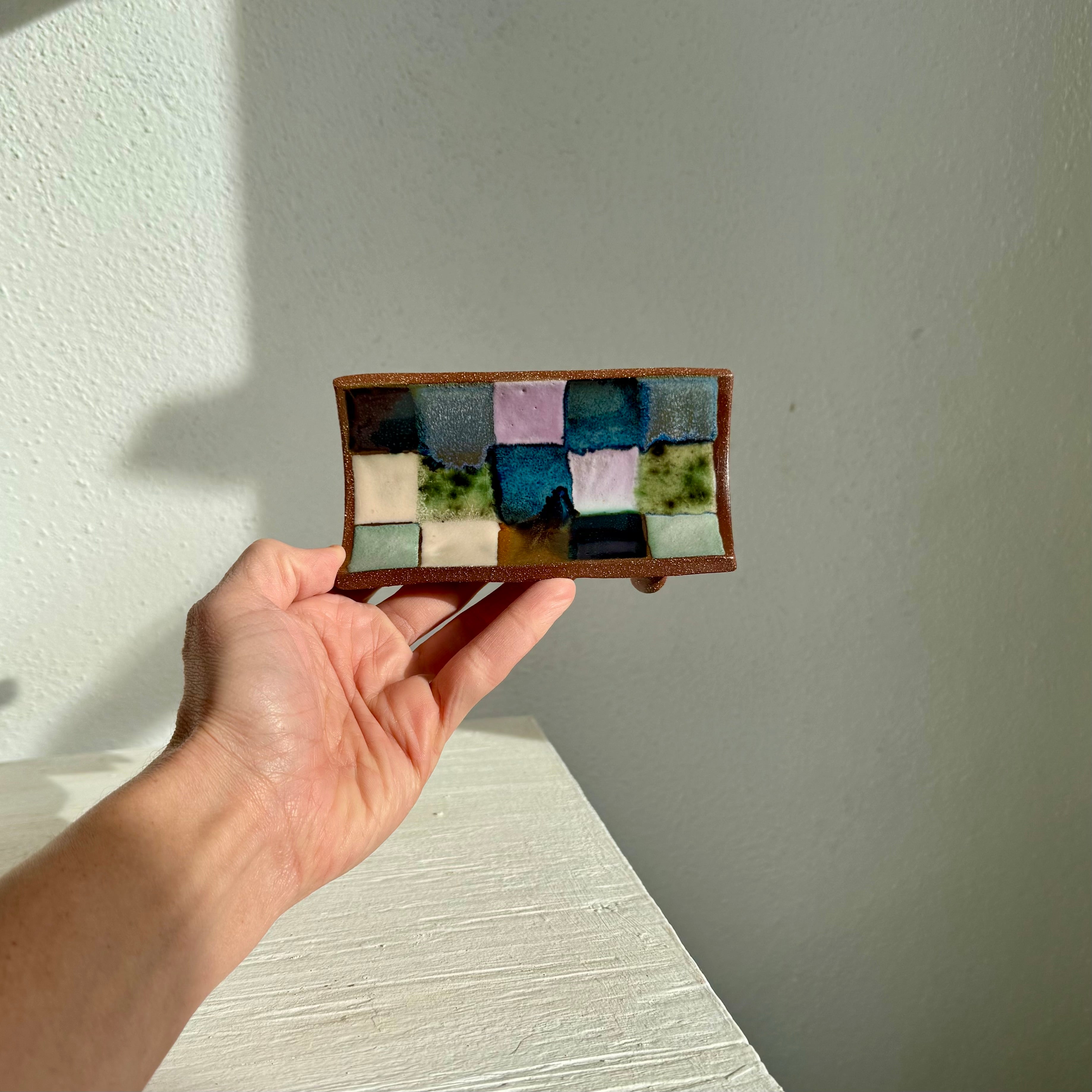 White Dash Speckled Incense Tray - The Object Enthusiast