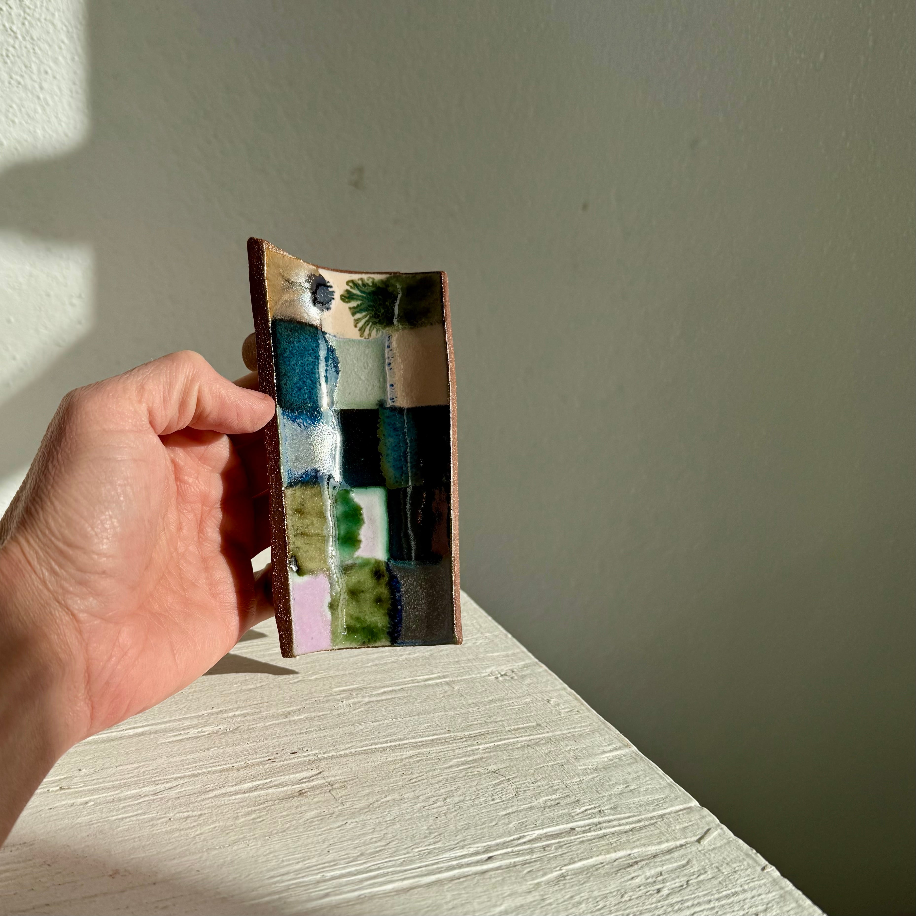 White Dash Speckled Incense Tray - The Object Enthusiast