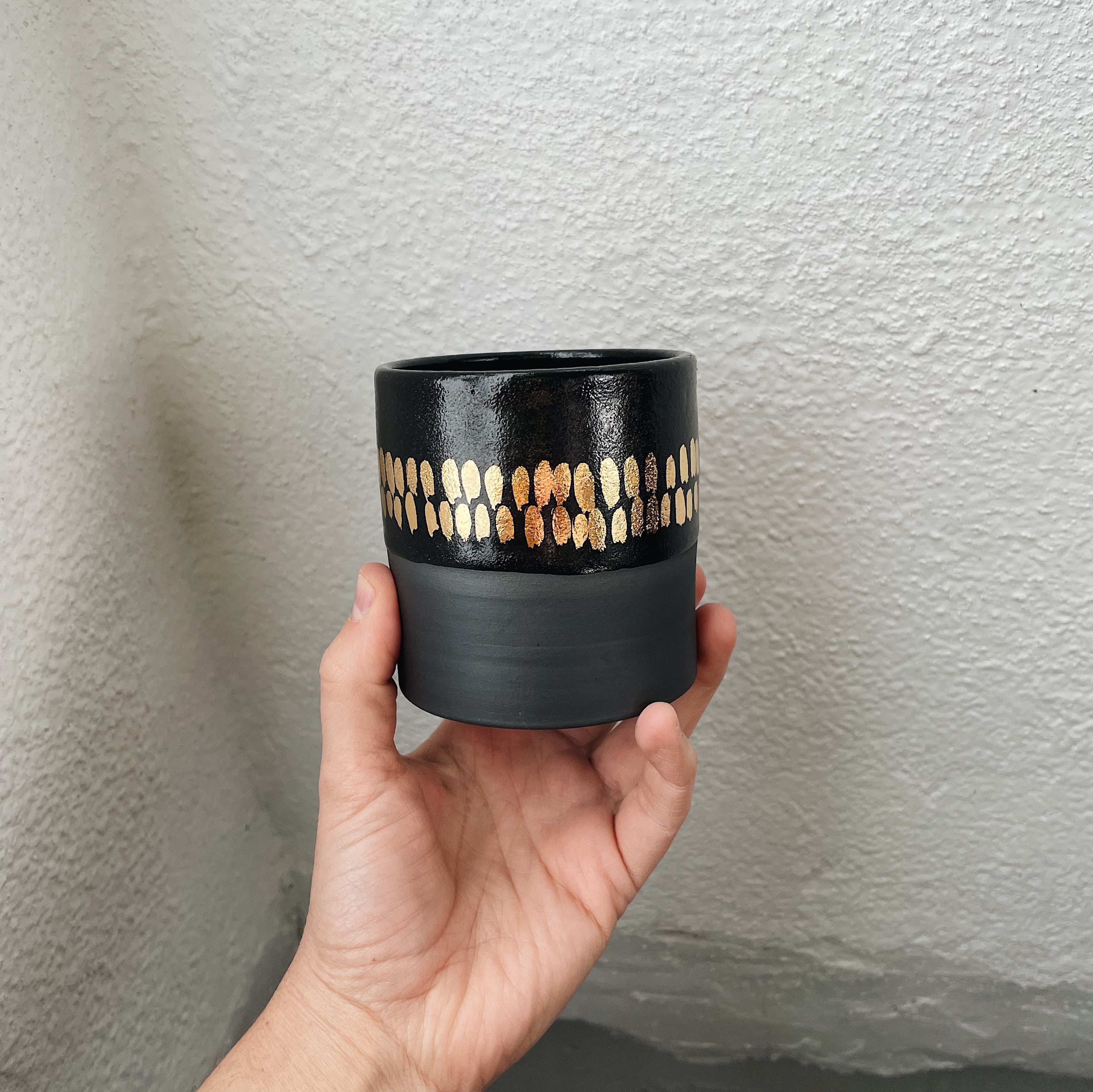Black Cup + Gold Dash - The Object Enthusiast